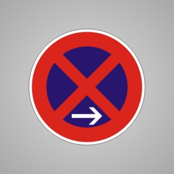 Verkehrsschild 283-20 StVO Halteverbot Ende Parkvebot Pfeil rechts ...