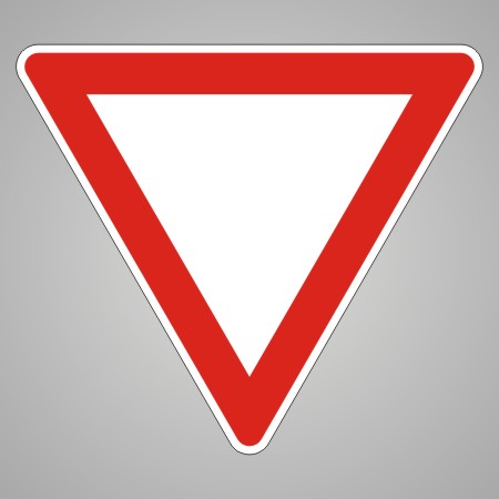 Verkehrsschild Verkehrsszeichen 205 StVO Vorfahrt gewähren ...