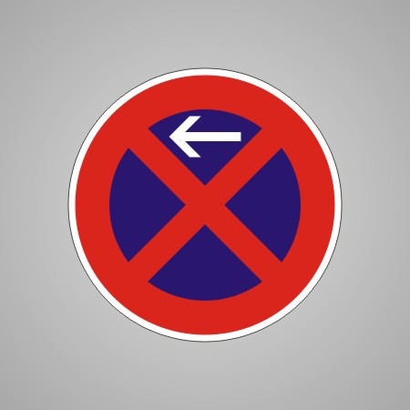 Verkehrsschild 283-10 StVO Halteverbot Anfang Parkverbot Pfeil links ...